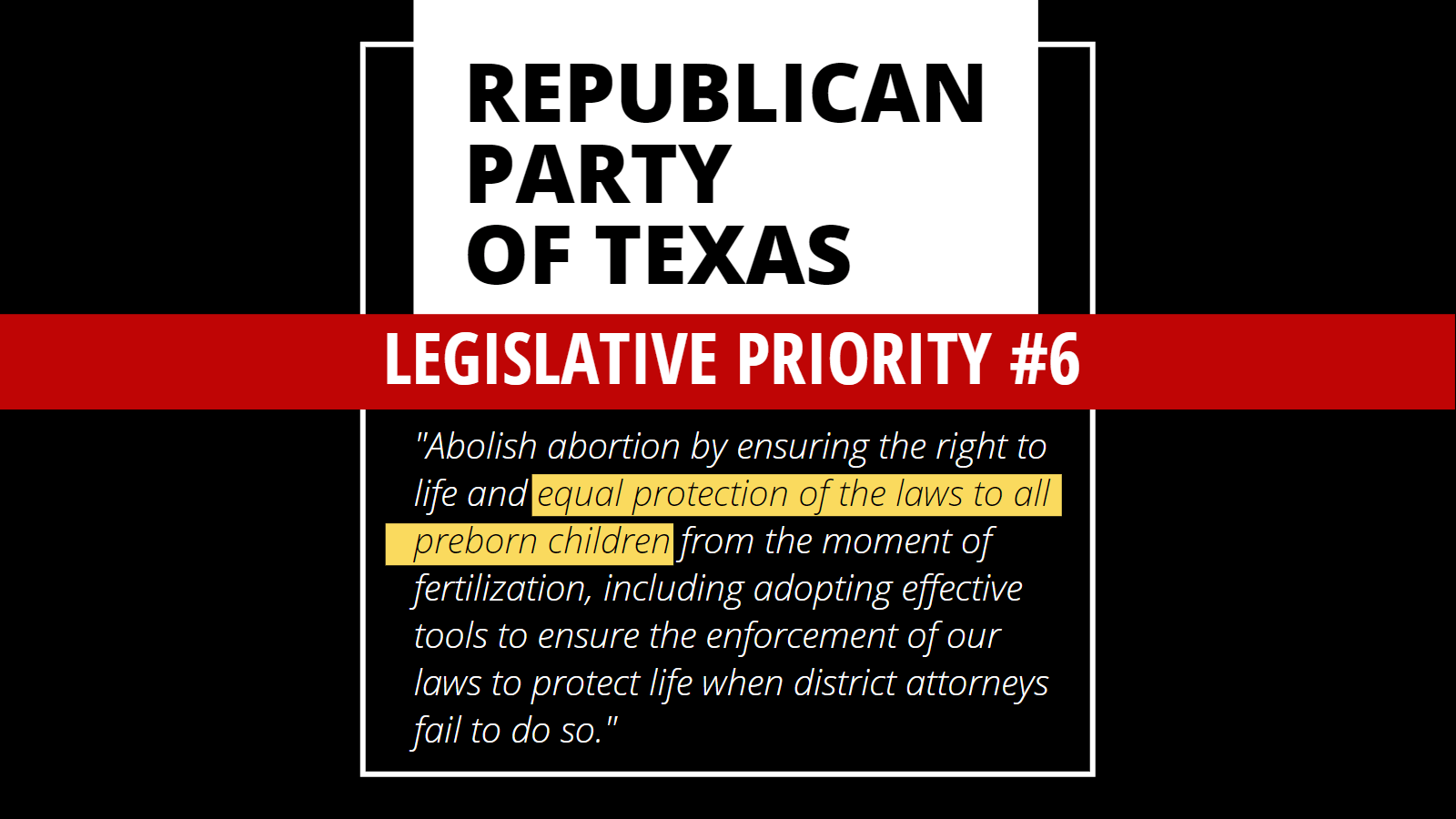 Texas Republicans want ACTION on abolishing abortion | Abolish Abortion ...